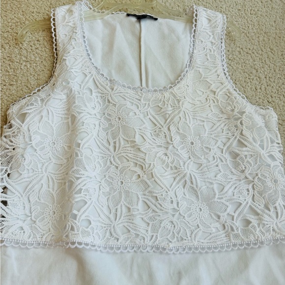 Boston Proper | Dresses | Boston Proper Lace Crochet Tank Mini Dress ...